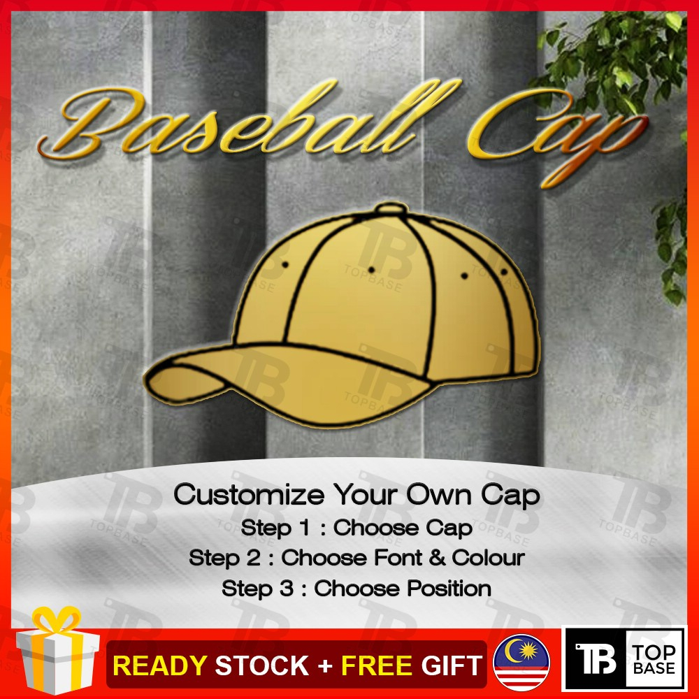 [CUSTOMIZE-BASEBALL CAP] TOPBASE Customize Your Own Cap with Your Name ...