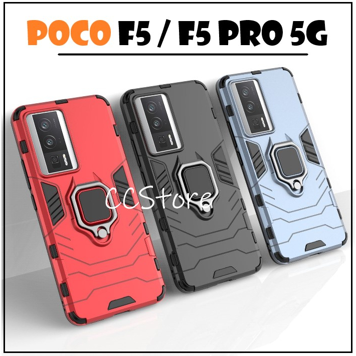 POCO F5 / F5 PRO 5G Magnetic Ring Holder Iron Man Military Armor Hard ...