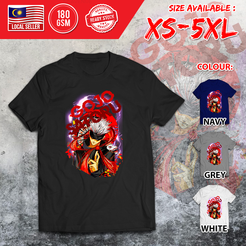 JUJUTSU KAISEN Itadori Gojo Sukuna Megumi Anime Manga Baju Cotton XS ...