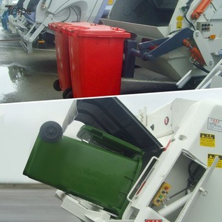 PA Premium 100L 120L 240L Big Green Dustbin Green Plastic Dustbin Tong ...