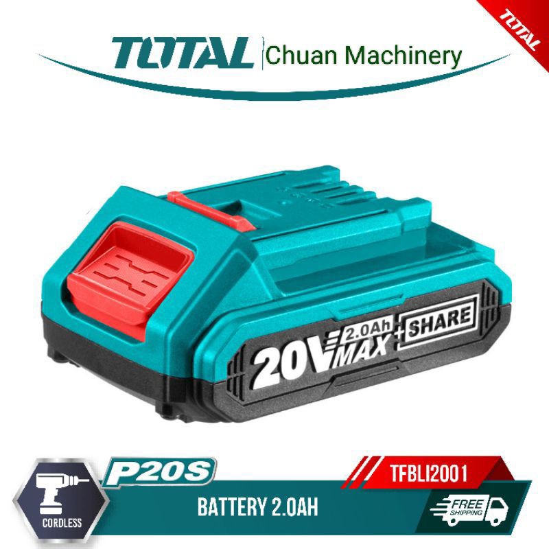 (Ready Stock) 100% Original Total Li-ion Battery (20V/2.0AH) TFBLI2001 ...