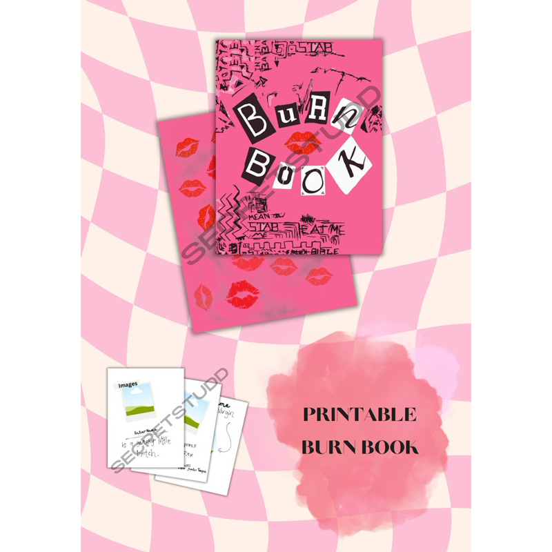 BURN BOOK MEAN GIRLS template PDF Canva Custom | Shopee Malaysia