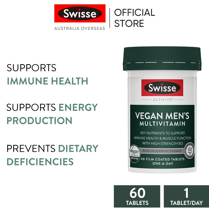 Swisse Ultivite Vegan Men's Multivitamin 60 Tablets (EXP:02 2026) | Shopee Malaysia