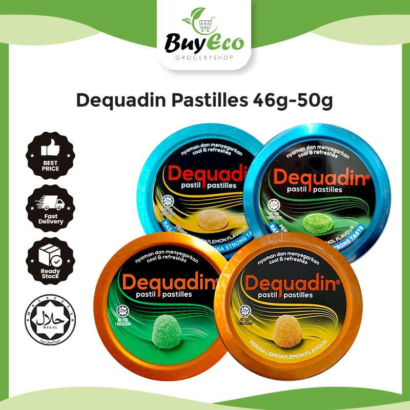 Dequadin Pastilles Menthol Lemon Soothes & Refreshing Throat Cooling ...