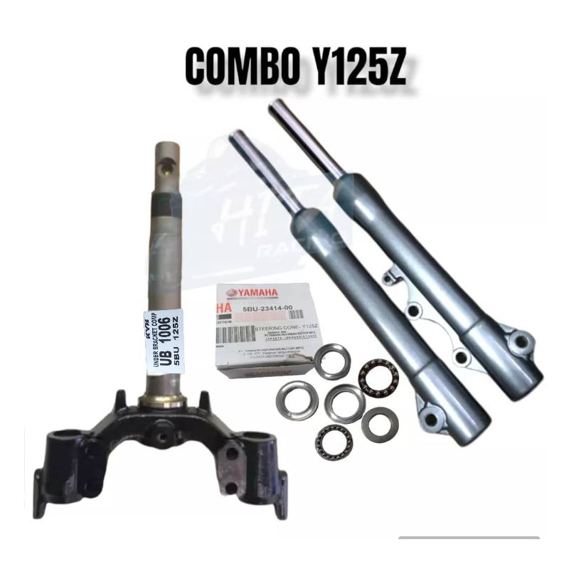 YAMAHA Y125Z Y125ZR Steering Stem T Fork Under Bracket FRONT FORK Complete | Shopee Malaysia