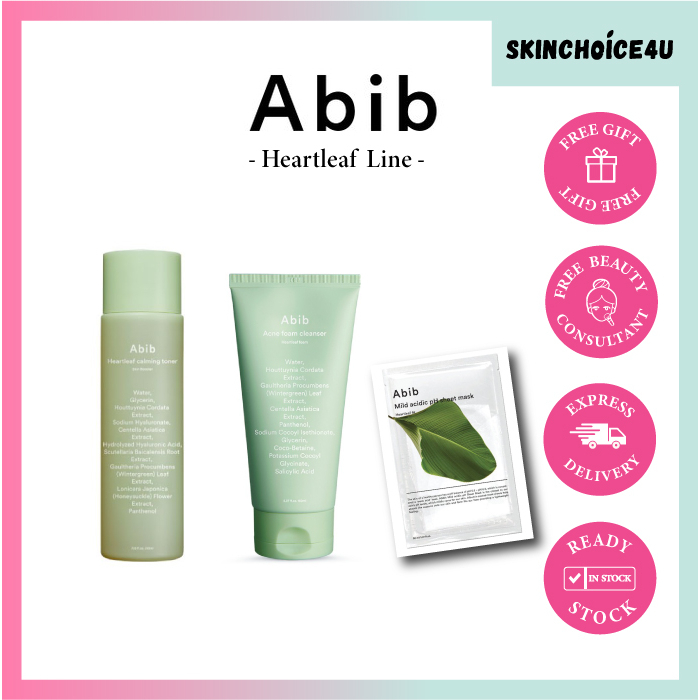 ABIB Acne Foam Cleanser Heartleaf Foam 150ml/ Heartleaf Calming Toner ...