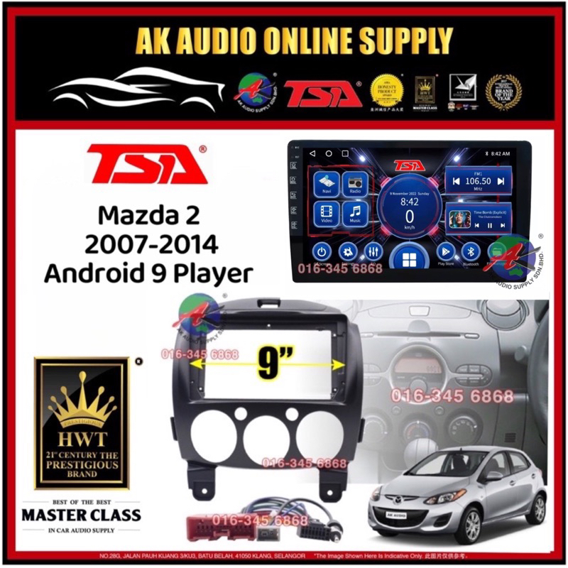 [ MTK 2+32GB ] TSA Mazda 2 2007 - 2014 Android 9'' inch Car player ...