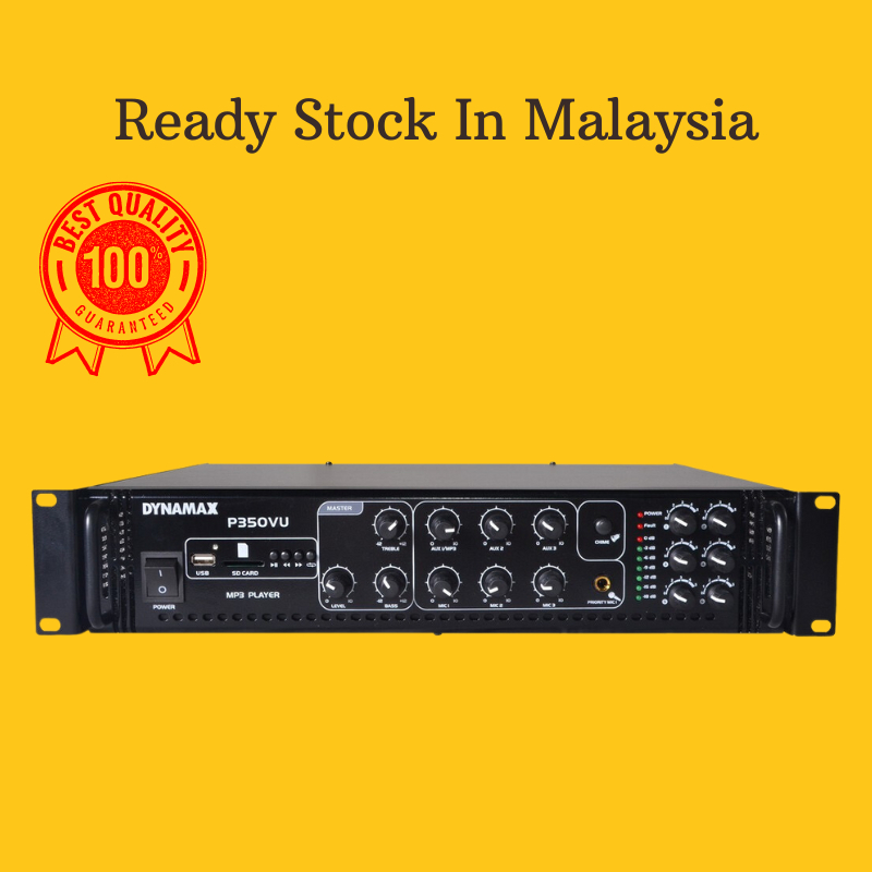 DYNAMAX P350VU 350W PA Amplifier System With 6 Zones And MP3 | Shopee ...