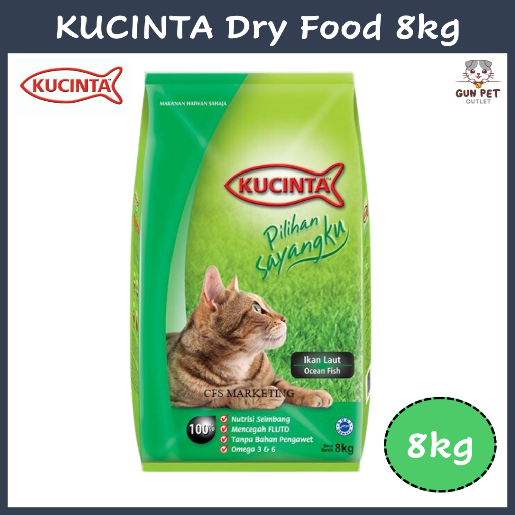 GUN PET Kucinta Cat Dry Food Manakan Kucing Kering Kucinta Kibbles ...