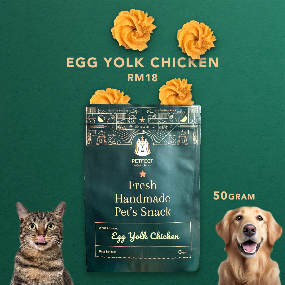 [Petfect] Egg Yolk Chicken Handmade Natural Pet Snack Dog Cat Snack ...