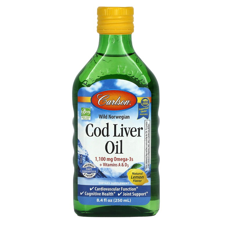 Wild Norwegian, Cod Liver Oil, Natural Lemon 1000mg (250ml) | Shopee ...