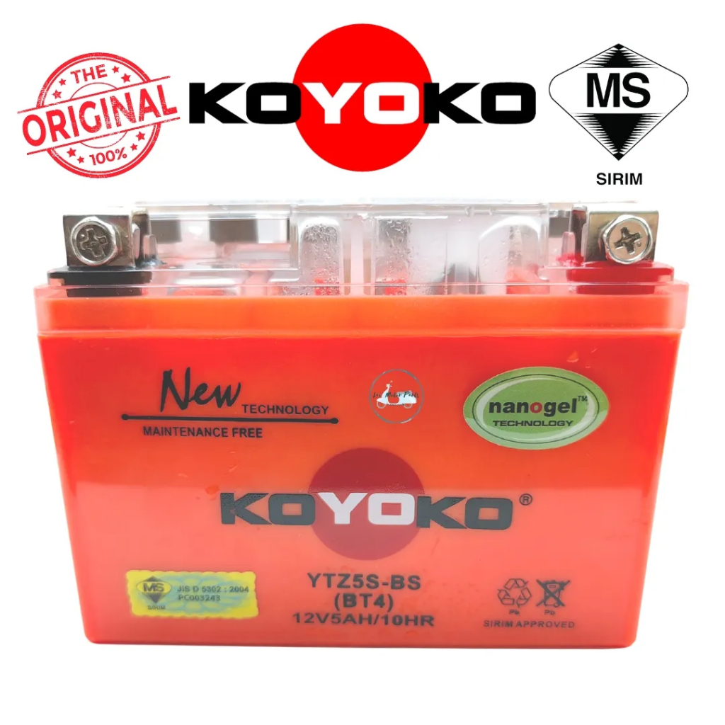 YTZ5 KOYOKO BATTERY BATTERI LC135 V2 V3 V4 V5 V6 V7 V8 Y15ZR Y15 LC ...