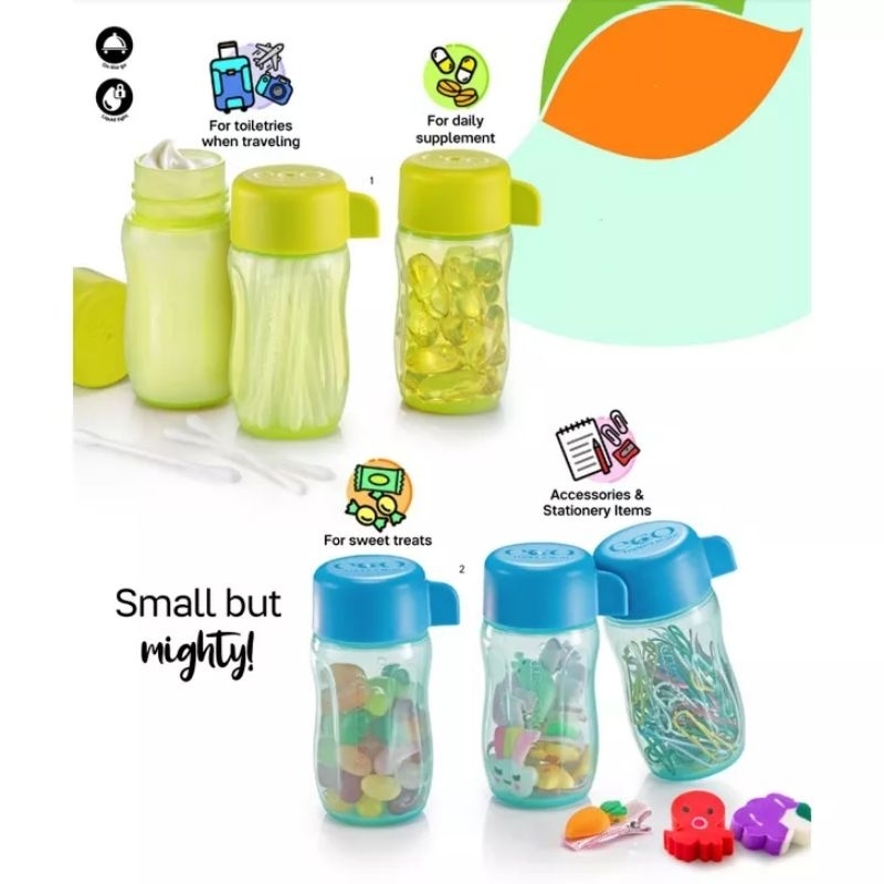 Tupperware Mini Eco bottle Set (3)90ml | Shopee Malaysia