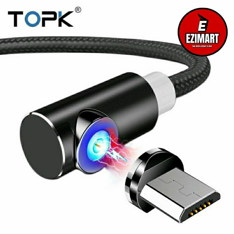 TOPK MAGNETIC CABLE FAST CHARGING MAGNETIC CABLE 90 DEGREE CABLE GAMING ...