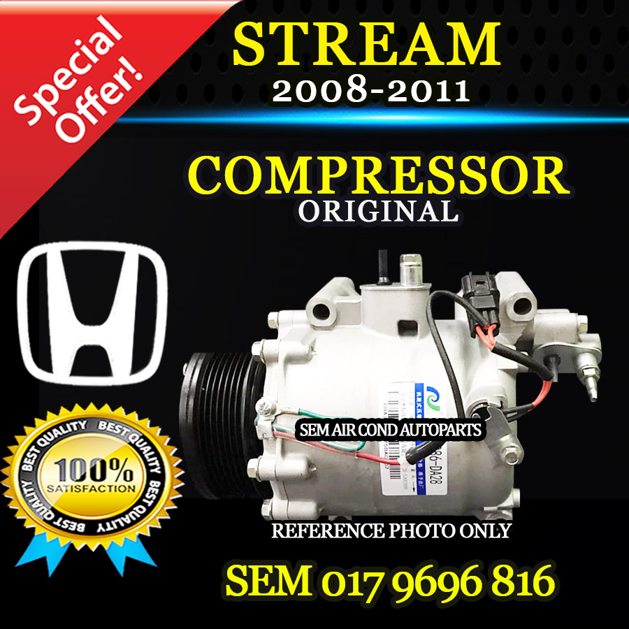 HONDA STREAM 2008-2011 YEAR ORIGINAL SANDEN SD COMPRESSOR/ KOMPRESOR ...