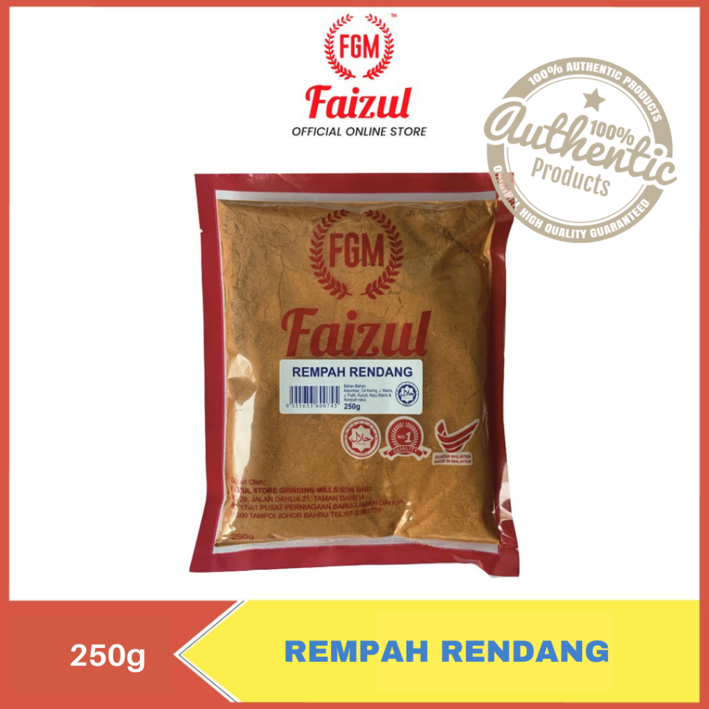 Rempah Rendang FAIZUL / Rendang Curry Powder 250G | Shopee Malaysia