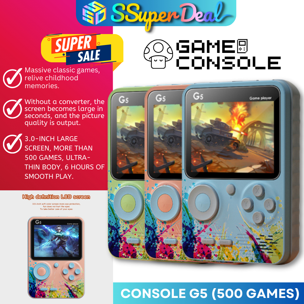 G5 USB Retro Video Gaming Console Handheld Portable 3.0 Inch Large ...