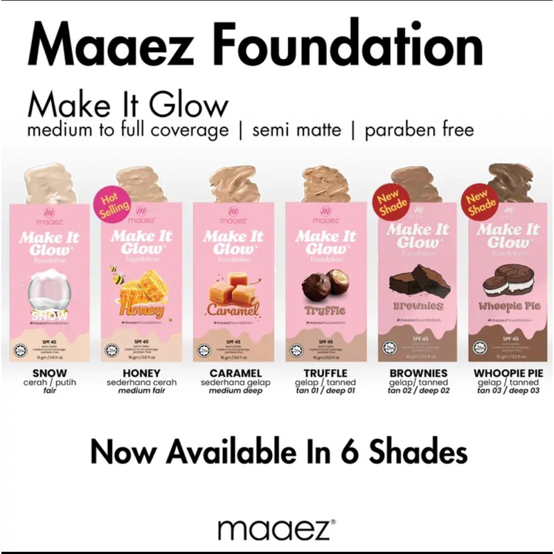 MAAEZ POWDER/ FOUNDATION MAKE IT GLOW | Shopee Malaysia