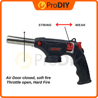 HS-808 Multipurpose Gas Torch Camping Butane Burner Welding Fire Maker ...