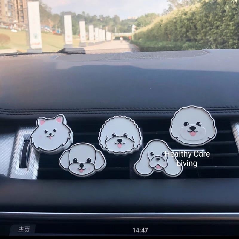 Handmade Car Diffuser Vent Clip Dog & Cat Series Aroma Stone Essential ...