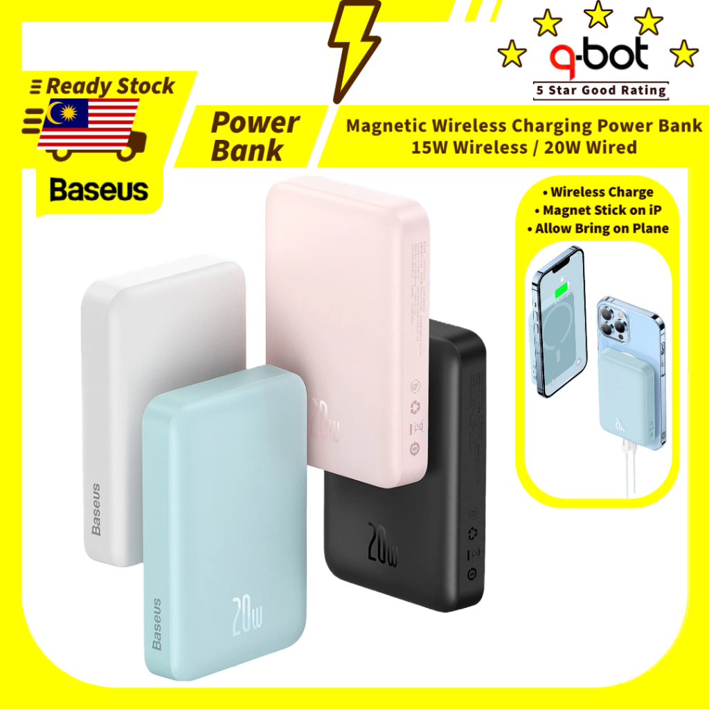 Baseus 20W Mini Magnetic Wireless Charging 10000mAh Power Bank with ...