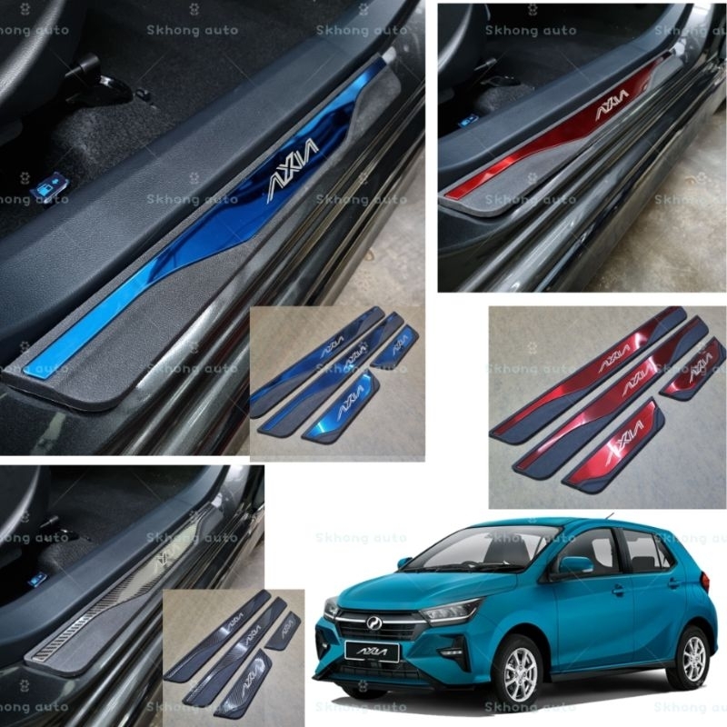 perodua axia new 2023-2024 carbon fiber door step abs sill plate axia ...