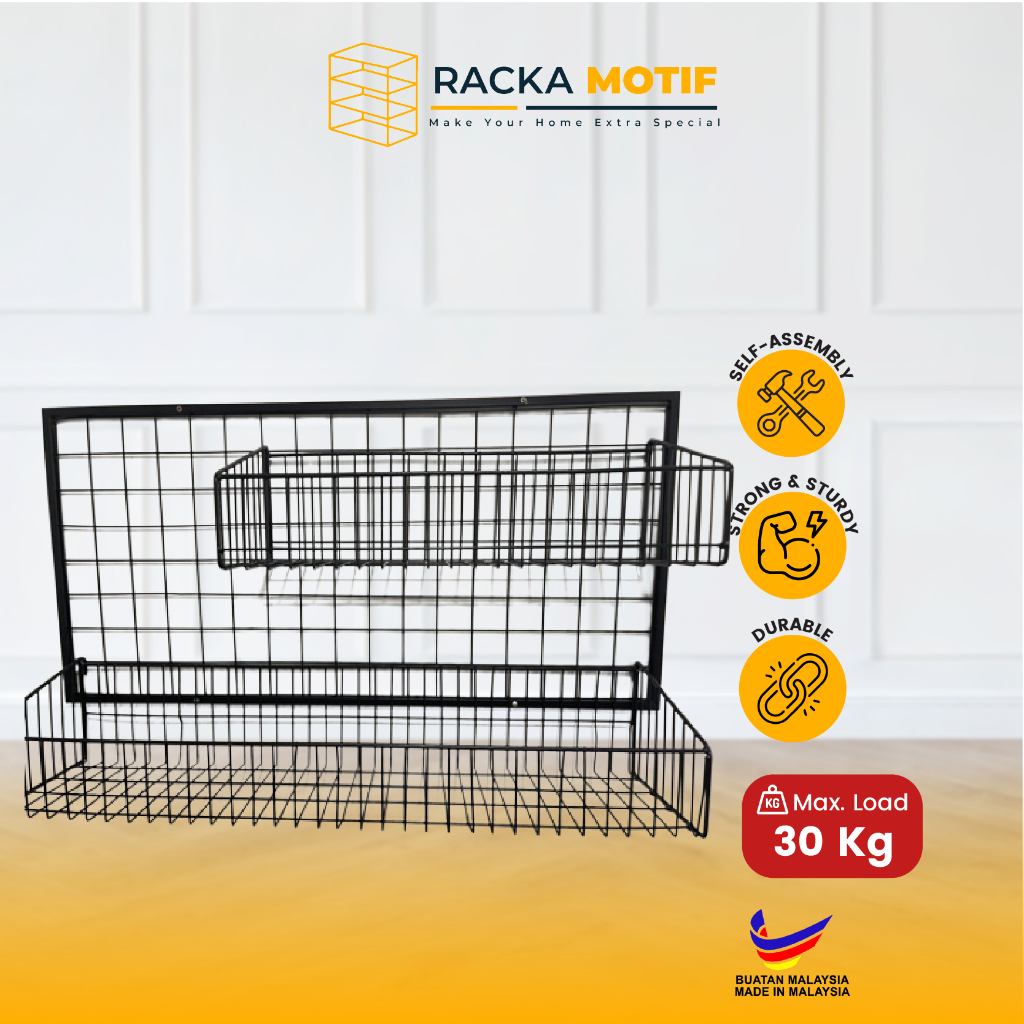 Multipurpose Basket For Wall Netting Frame Small Basket Bakul Besi ...