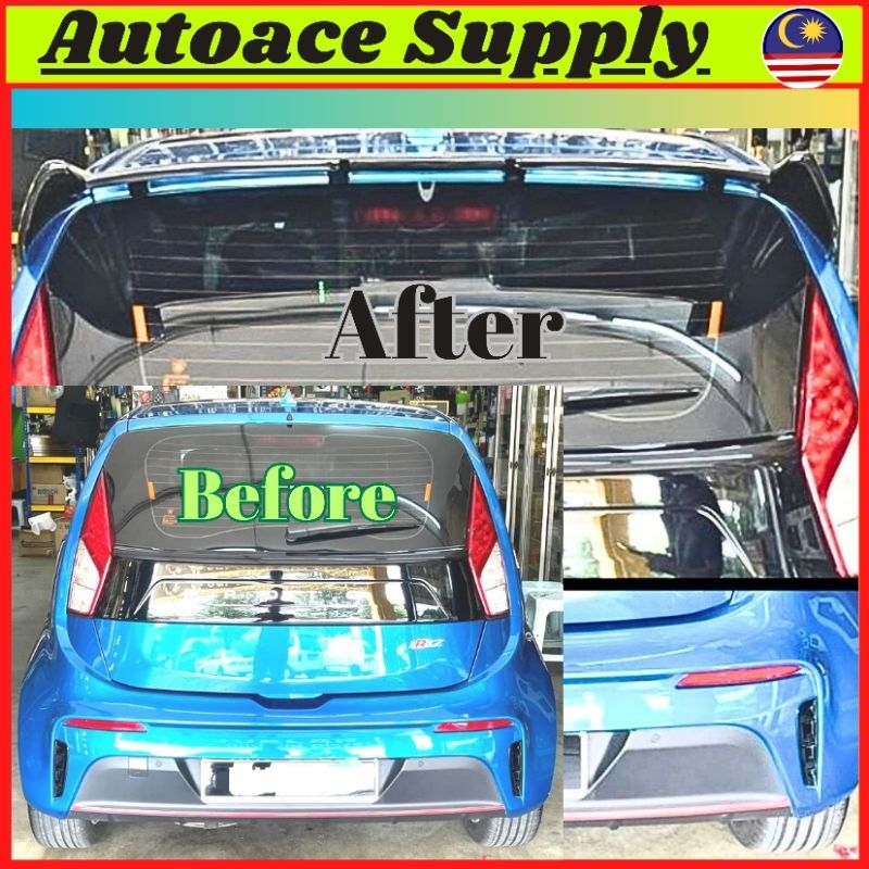 🔥Proton Iriz 2019/2020/2021/2022/2023 Top Spoiler Glossy Black R3 ...