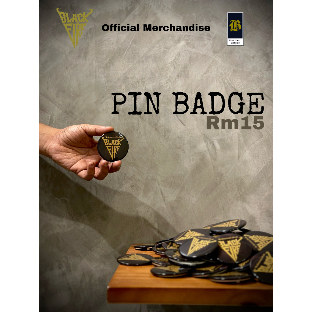 BLACK FIRE-Pin Badge (BLACK FIRE LOGO) | Shopee Malaysia
