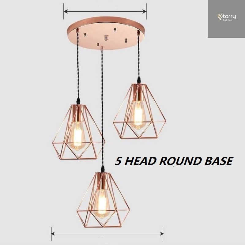 SL Rose Gold Pendant Light Lampu Gantung Lampu SIling LED Lighting ...