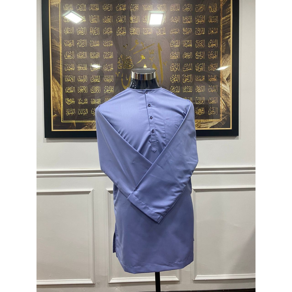 KURTA AJMAL LONG SLEEVE BAJU TUNANG LELAKI TAK PANAS KURTA LEHER BULAT ...