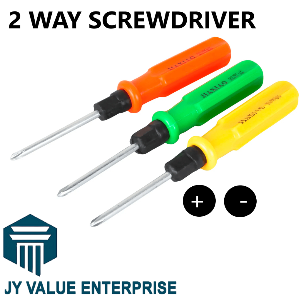 Two Way Screwdriver Dua cara pemutar skru | Shopee Malaysia