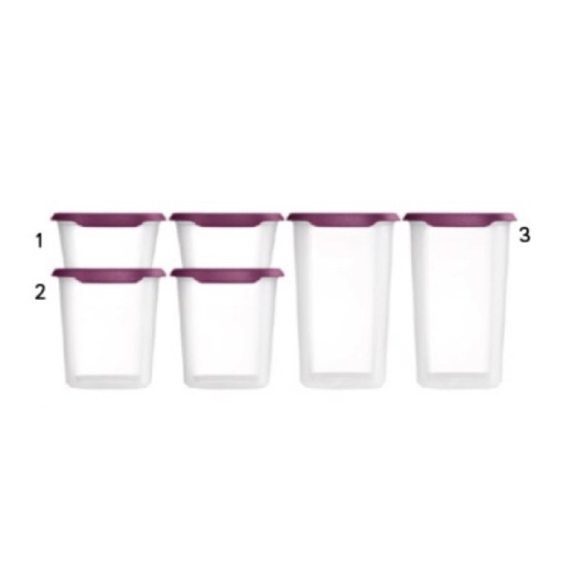 Tupperware One Touch Fresh Small Square Set (6pcs) | Shopee Malaysia