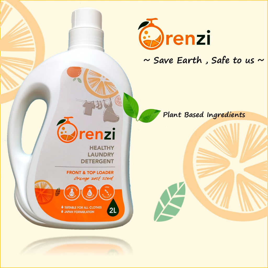 ORENZI Eco Healthy Laundry Detergent 2L (Orenge Zest Scent) / Detergen ...