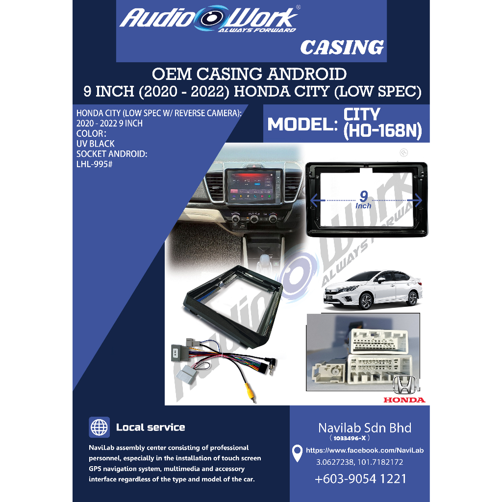 Honda City 2020 2021 2022 Android Player Casing 9 Inch (Low Spec)(UV ...