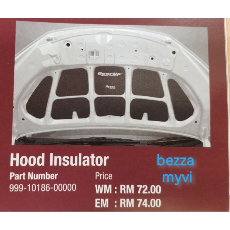 GEAR UP 🔥hood insulater Axia myvi bezza | Shopee Malaysia