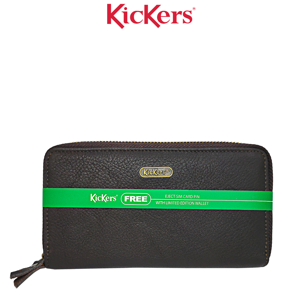 𝐊𝐈𝐂𝐊𝐄𝐑𝐒 𝐂𝐎𝐋𝐋𝐄𝐂𝐓𝐈𝐎𝐍 Genuine Top Grain Cow Leather Classic Logo Bifold ...