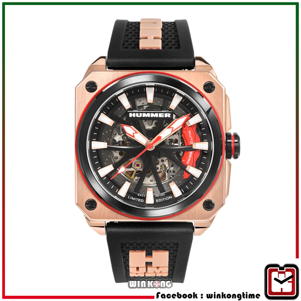 HUMMER MEN WATCH AUTOMATIC HM1025 ROSEGOLD X BLACK - LIMITED EDITION (1 ...