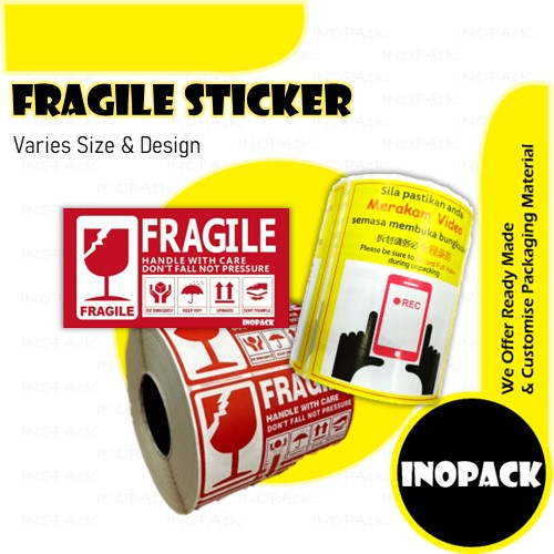 Fragile Sticker Fragile Stiker Mudah Pecah Fragile Label Warning Label ...