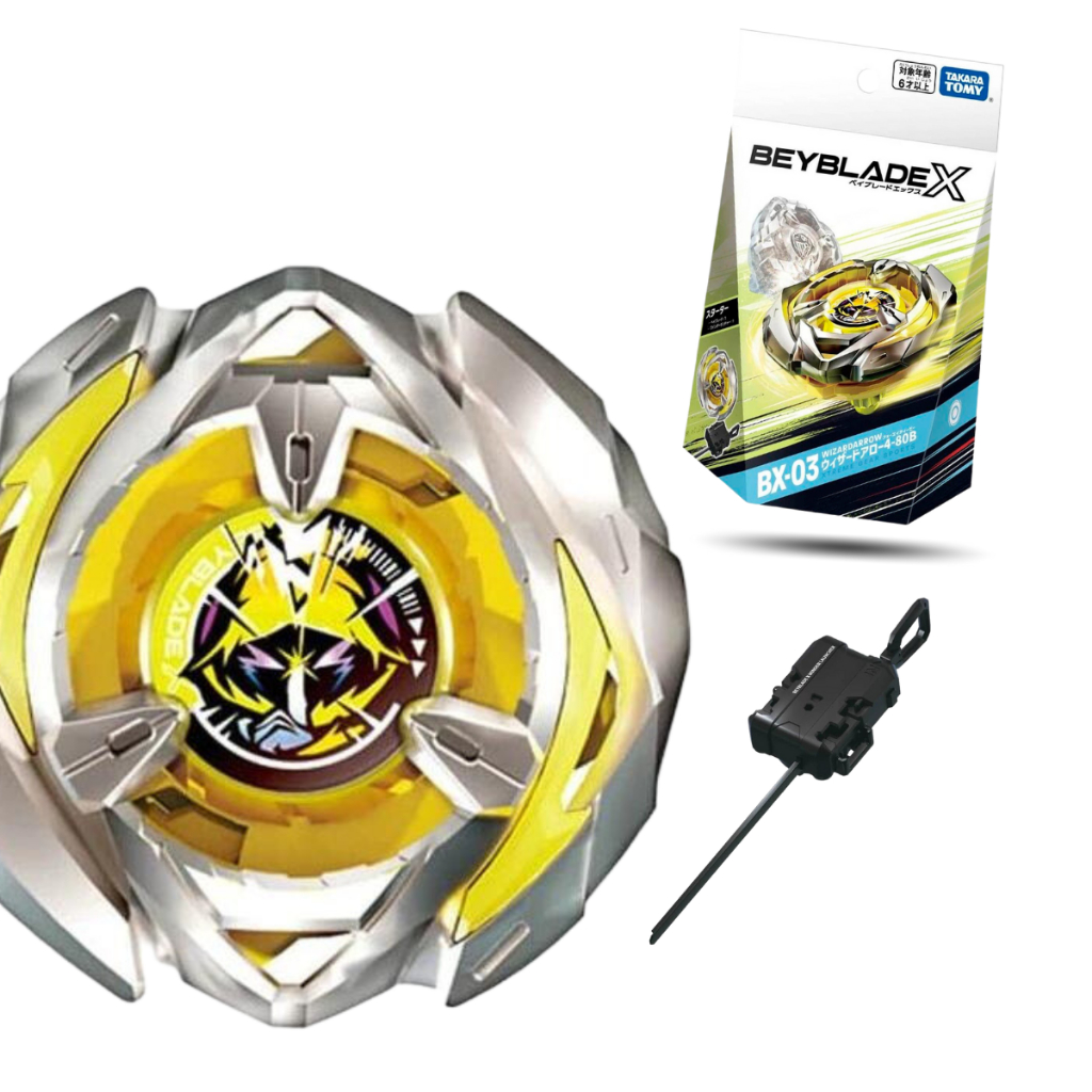 [BEYFAN] BX-03 Starter Wizard Arrow 4-80B | Takara Tomy Beyblade X Basic Line Releases | Shopee ...