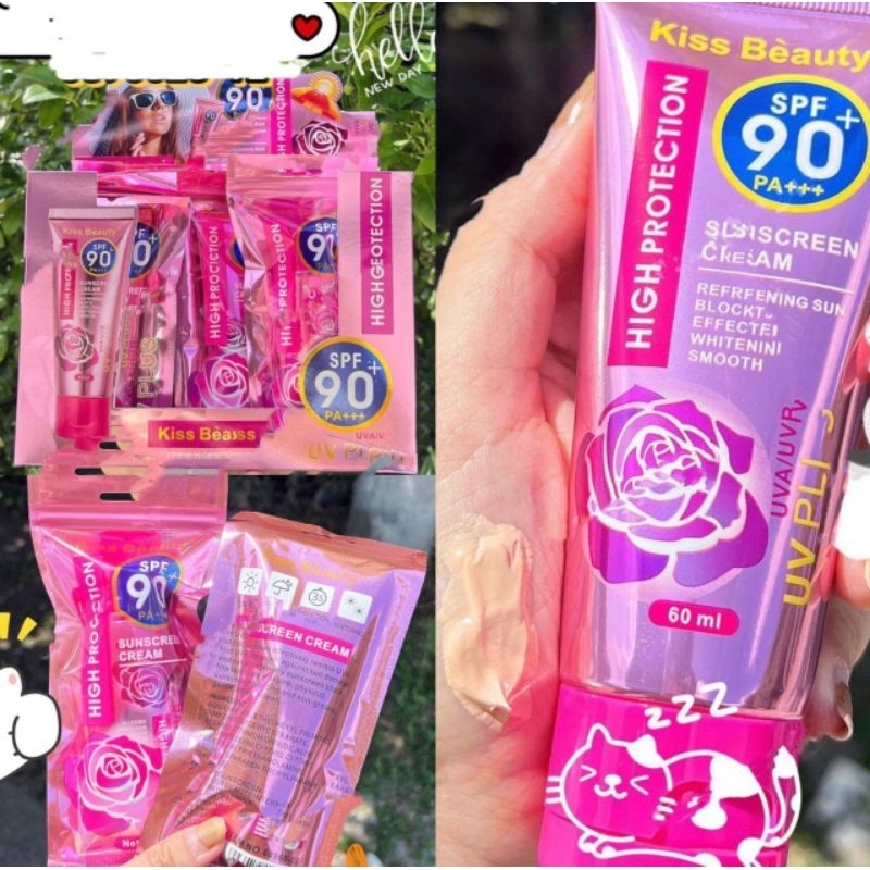 Kiss Beauty Sunscreen Cream spf 90 PA+++@60ML | Shopee Malaysia