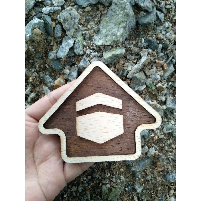 Sign 3D Tanda Penunjuk Arah Kiblat Solat Kayu Plywood Engrave Wood ...