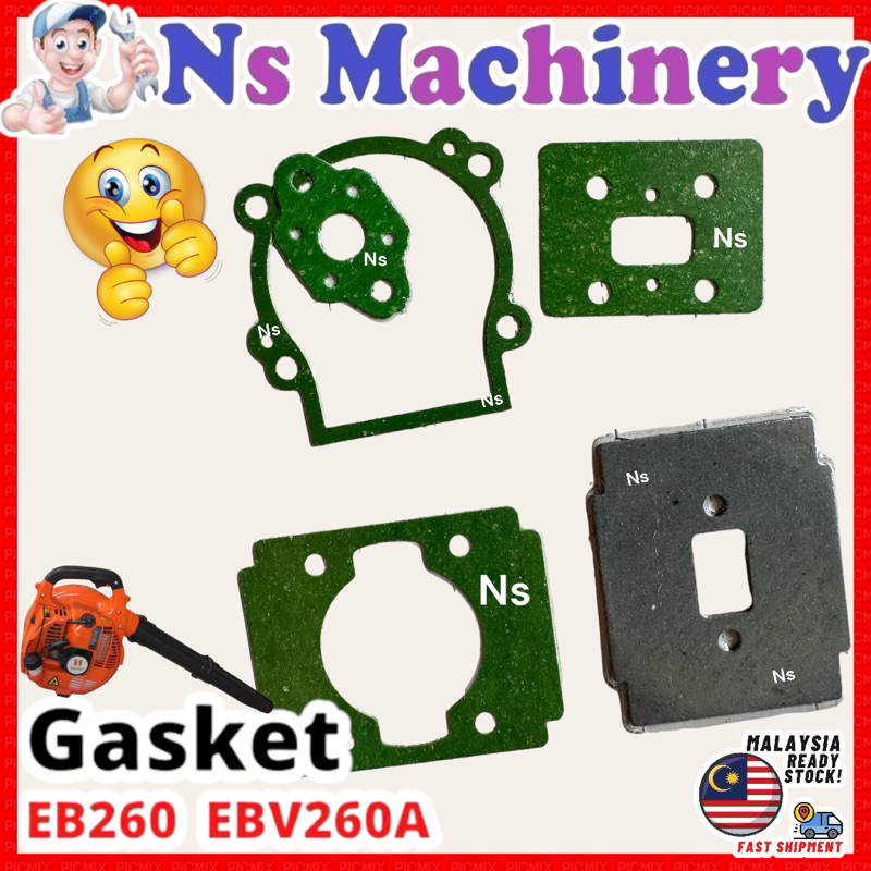 Gasket Set 5pcs Kasei EB260 Cylinder Engine Hand Blower Enjin Sembur Angin EBV260A Overhaul ...