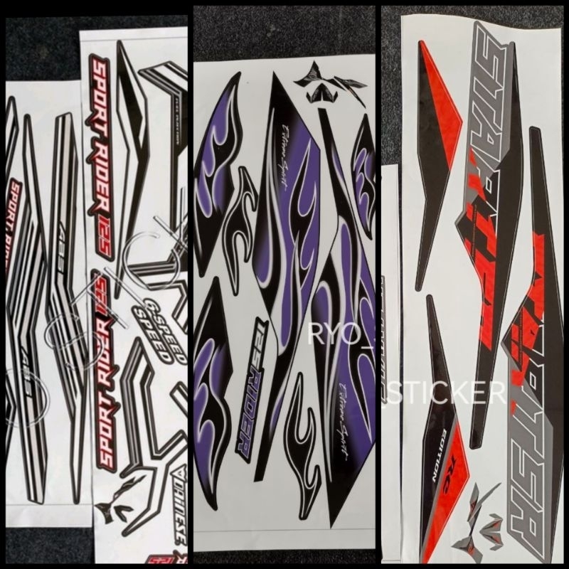 STICKER SYM SPORT RIDER 125i BATMAN/CHOI NAGA /API VIRAL /RC/HIJAU ...