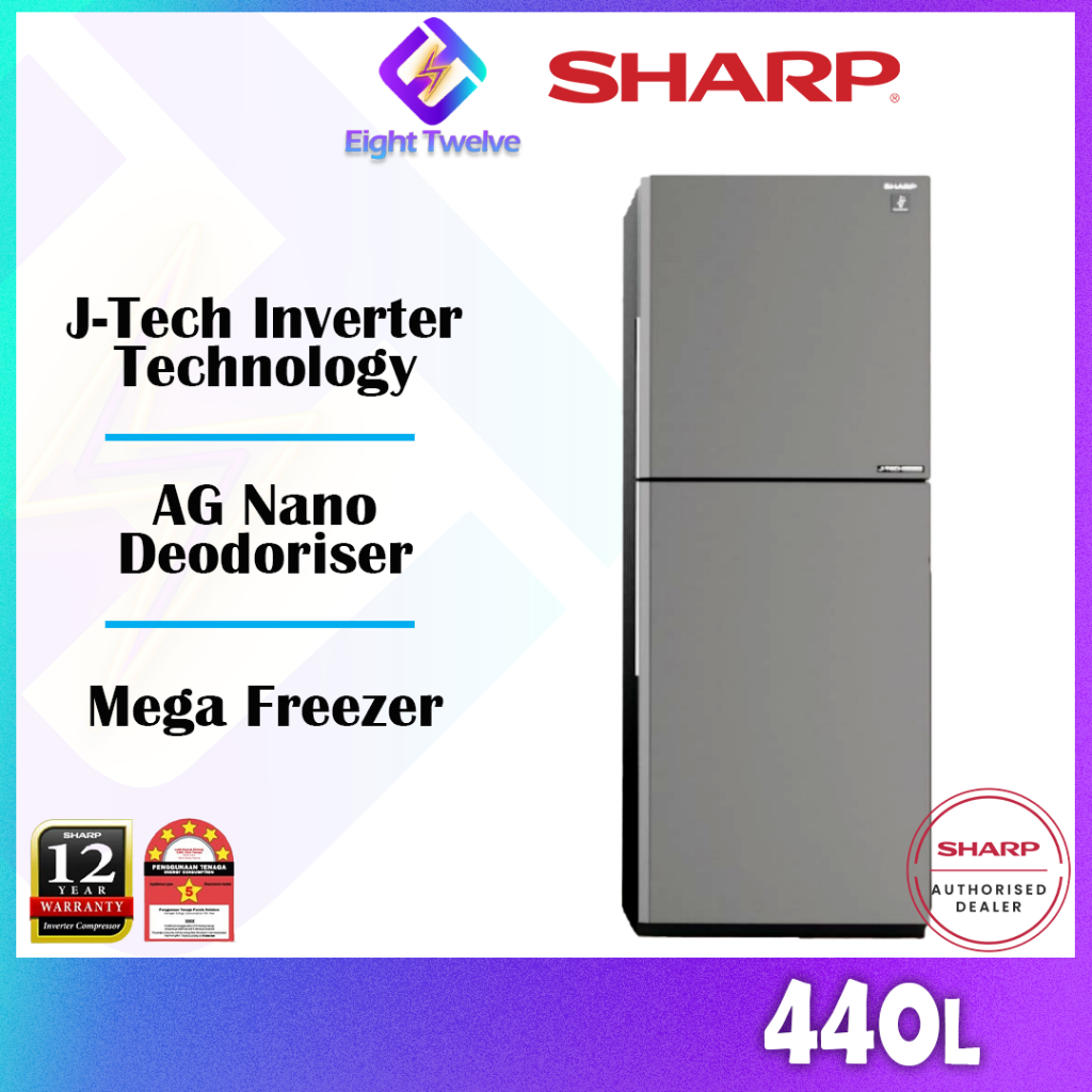 [FREE DELIVERY] Sharp 5 Star Inverter 2 Door Refrigerator Peti Sejuk 冰箱 ...