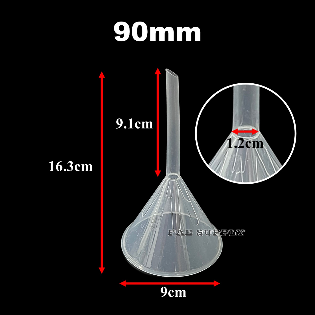 Plastic Funnel 75 90 100 120 150mm Filter Funnel For Lab Use Perfume ...