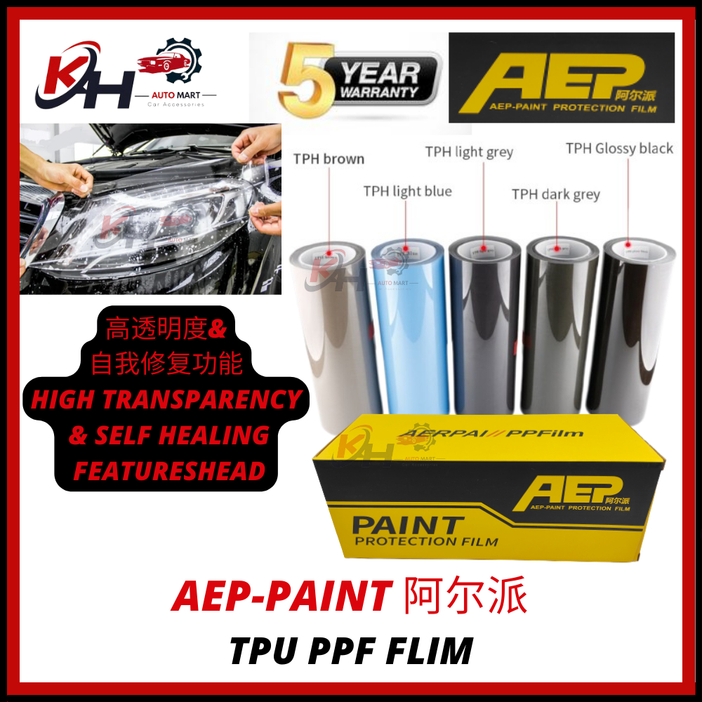 AEP-Paint 💎TPU💎1 METER CUT💥 30cm Car Lamp PPF FILM 7.5Mil Headlight ...