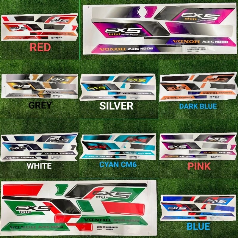 Honda Ex5 Dream Ex5 Hi-Power Body Sticker Set 5 Star(5 Bintang) Gred ...