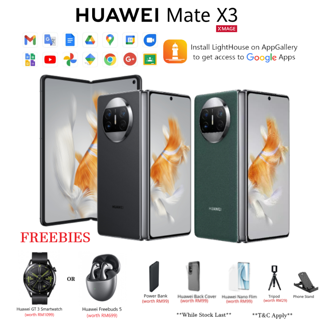 Huawei Mate X3 Foldable Smartphone 12GB + 512GB Durable Kunlun Glass ...