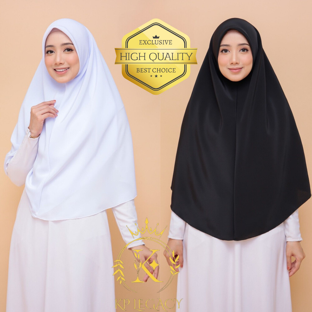 Tudung Labuh Koshibo Bulat Sekolah Agama Putih/Hitam (2 LAPIS) | Shopee ...
